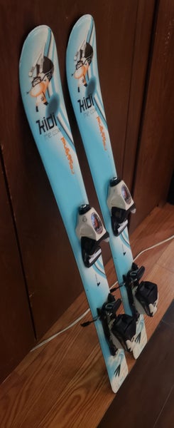 KIDS 93cm SKIS ROSSIGNOL KIDI THE COW with ROSSIGNOL COMP BABY BINDINGS ...