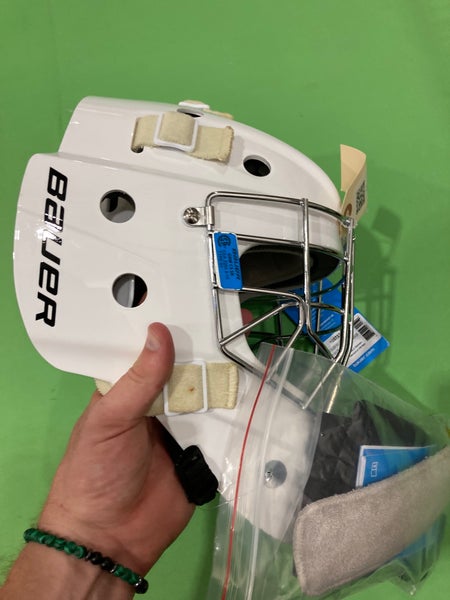 White Used Senior Bauer 930 Goalie Mask | SidelineSwap | Buy and Sell ...