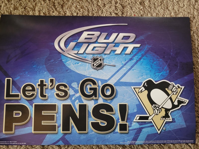 Bud Light Pittsburgh Penguins Let's Go Pens Poster | SidelineSwap | Buy ...