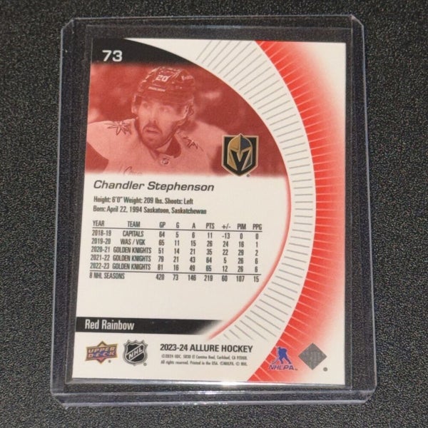 Chandler Stephenson Golden Knights 2023-24 NHL Allure Red Rainbow Base ...