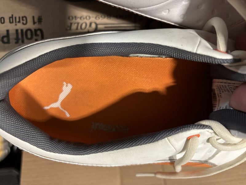 PUMA IDCELL RICKIE FOWLER MENS ATHLETIC GOLF SHOES ORANGE WHITE SIZE 10 ...