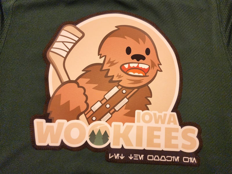 [NEW] Adidas Size 52 Custom Iowa Wild "WOOKIES" Star Wars Night Jersey ...