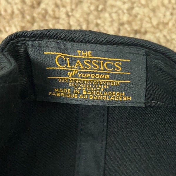 Snapback Mens Hat Black Yellow Cap Flat Brim Classics Casual Cap Logo ...