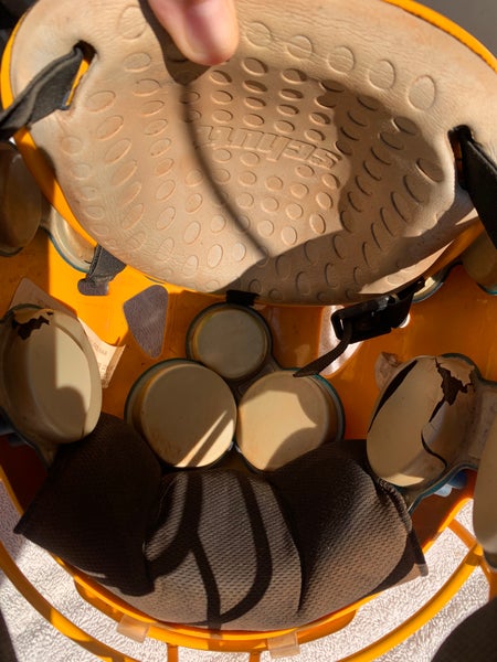 Schutt Baseball Gold / Yellow Catcher’s Helmet / Mask | SidelineSwap ...