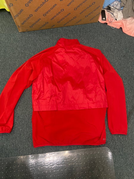 Adidas Men's Medium Red Sideline Woven 1/4 Zip Windbreaker (New ...