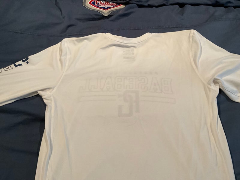 Used Perfect Game Nike Dri Fit Long Sleeve Large White Shirt ...