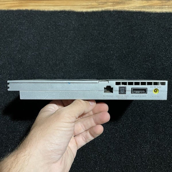 Sony PlayStation 2 PS2 Slim Silver Console Bundle + Memory Card - NO ...