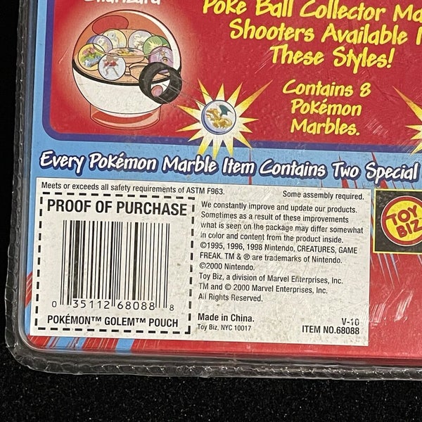 Vintage Pokemon Collectors Marble Pouch Golem #76 Sealed Series 2 NEW ...
