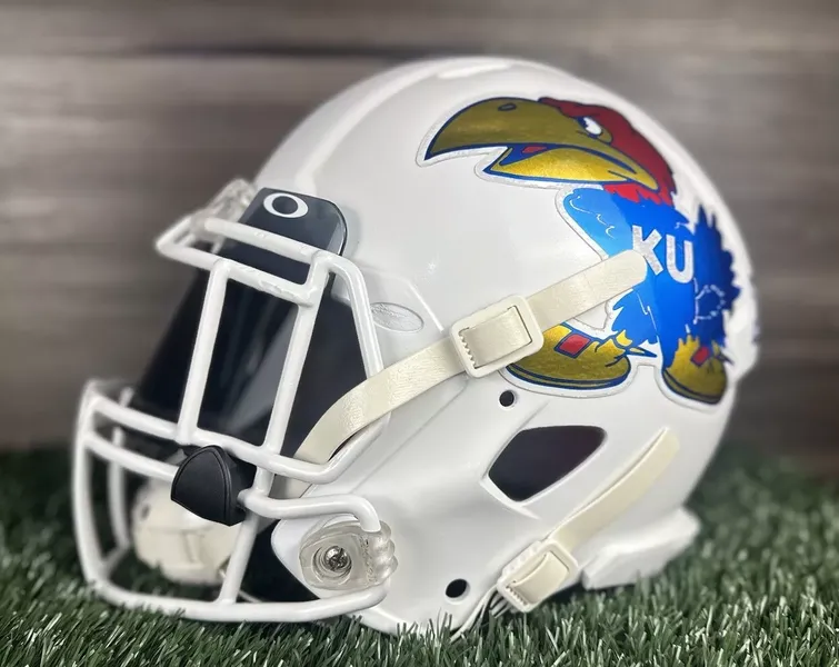 Kansas Jayhawks Riddell Speed Full Size Football Helmet Adult large ...