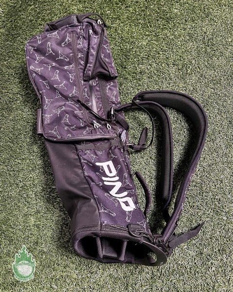 Pre Owned Ping Moonlite Blue Ping Man 4-way Carry Sunday Golf Bag With ...