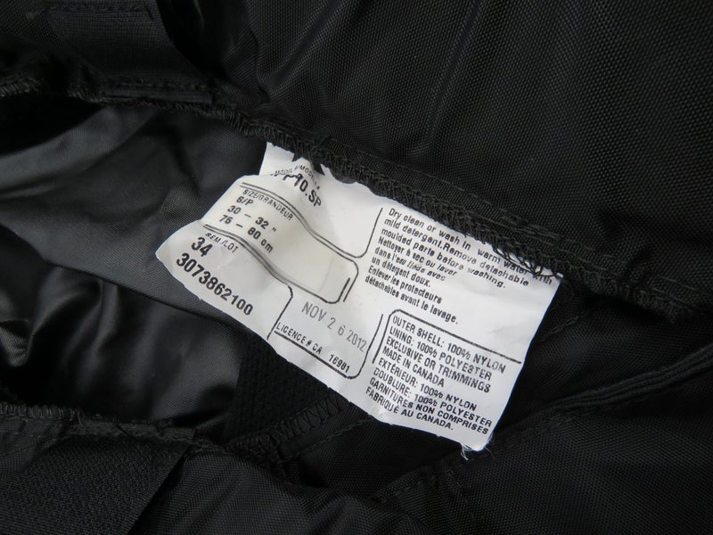 Reebok PP90 9K Black Pro Stock Hockey Player Girdle Pant Shell Small ...