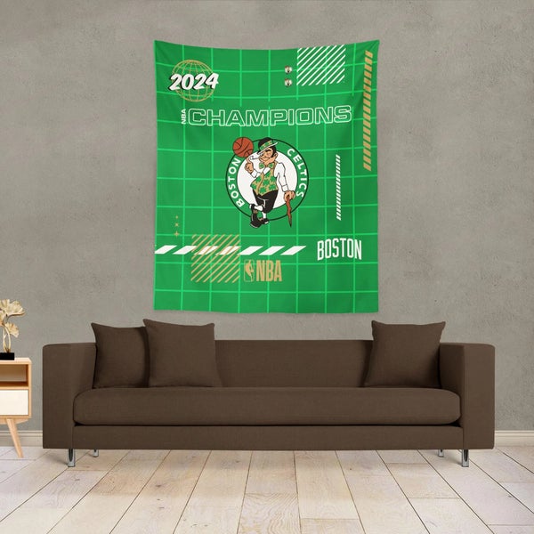 2024 NBA Champions Boston Celtics Gridlock Printed Wall Hanging ...
