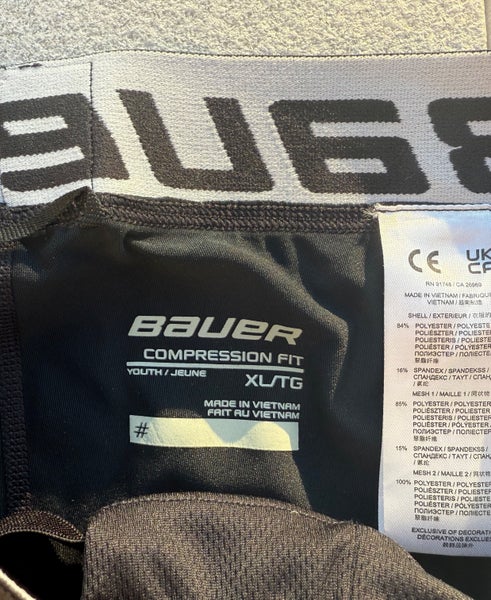 Black Used Boys Bauer Compression with cup | SidelineSwap | Buy and ...