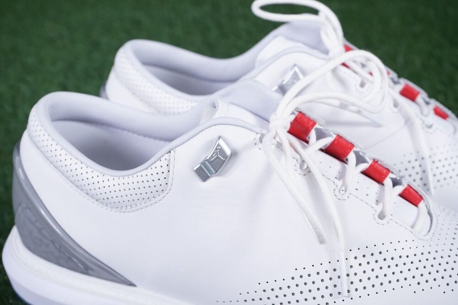 NIKE AIR JORDAN MEN'S ADG 4 GOLF SHOES CLEATS, WHITE PURE PLATINUM US ...