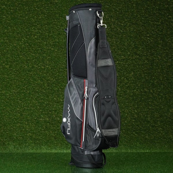 MAXFLI LIGHT WEIGHT SINGLE STRAP SUNDAY STAND BAG 3 WAY GOLF BAG, BLACK / RED | SidelineSwap ...