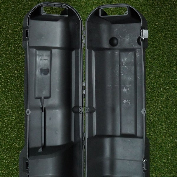 PLANO GOLF GUARD WHEELED TRAVEL STAND OR CART GOLF BAG HARD TRAVEL CASE ...