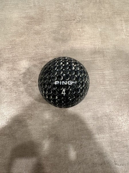 BLACK AND SILVER 2 TONE PING GOLF BALL KARSTEN EYE EXTREMELY RARE ...