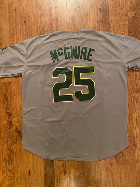 MLB Mark McGwire #25 Oakland Athletics Men's XL Sport Baseball Grey ...