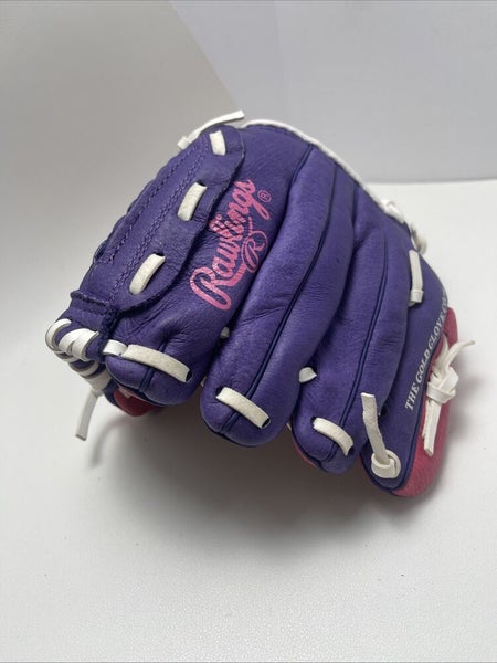 Rawlings Highlight HFP10PPW 10 Inch Baseball Glove Leather RHT Purple ...