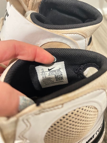 White Men's Adult High Top Metal (Used) Nike Alpha Huarache 3/Nike ...