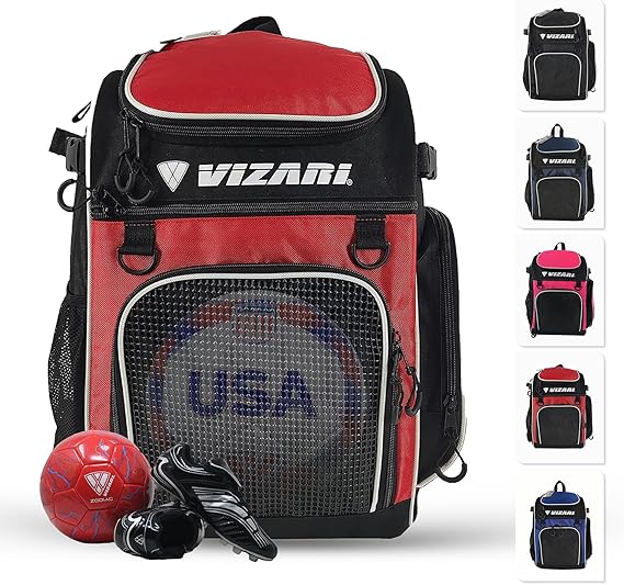 Vizari Soccer Backpack With Ball Compartment | Size-Standard ...