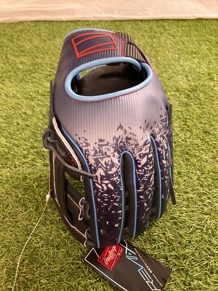 Blue Rawlings REV1X Right Hand Throw Outfield Baseball Glove 12.75 ...