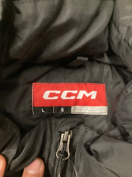 NEW CCM Team Quilted Winter Jacket, Black, Sr. Large | SidelineSwap ...