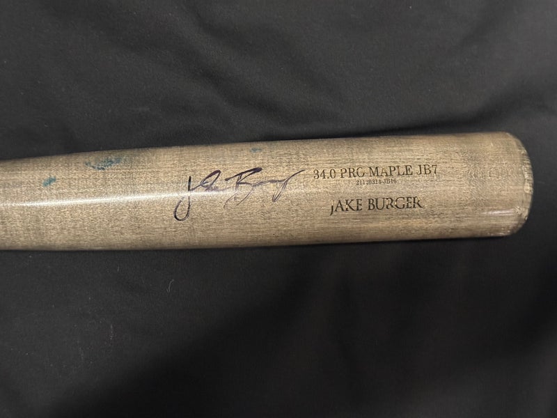 Jake Burger Game Used Autographed Bat | SidelineSwap | Buy and Sell on ...