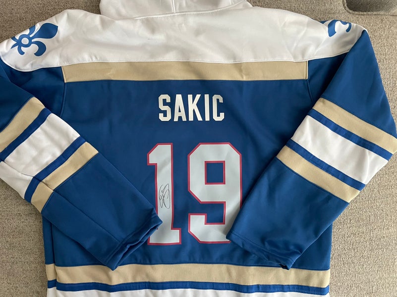Quebec Nordiques Retro Jersey Hoodie Joe Sakic | SidelineSwap | Buy and ...
