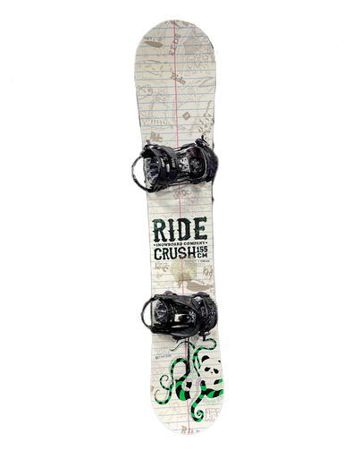 Used Ride Crush 155 W Ride Bindings 155 Cm Men's Snowboard Combo ...