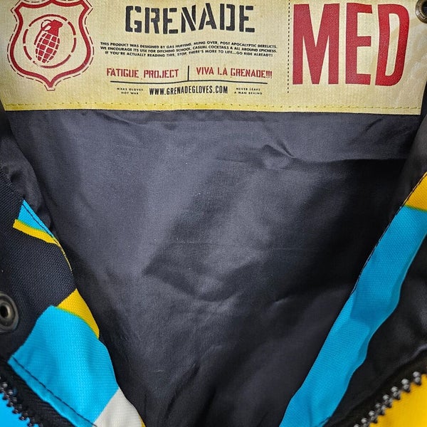 GRENADE Fatigue Project White Yellow Blue Paint Splotch Ski Snowboard ...
