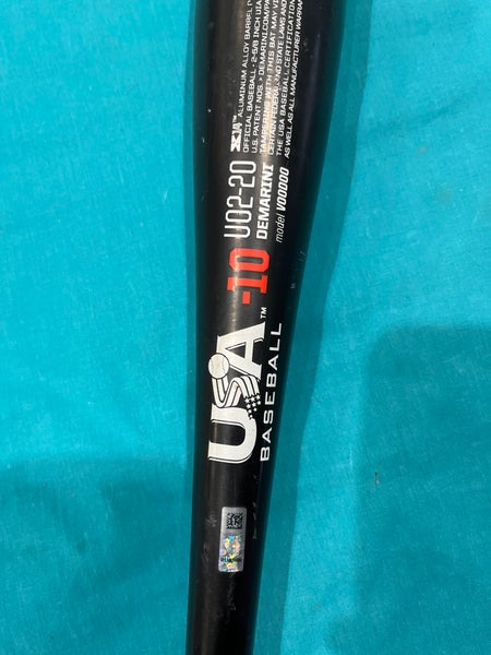 2020 DeMarini Voodoo Bat USABat Certified (-10) Alloy 20 oz 30" (Used ...