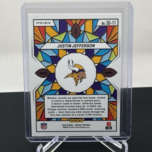 Justin Jefferson 2024 Panini Mosaic Stained Glass Football Case Hit ...