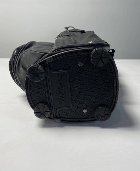 Titleist Linkmaster Series Winged Foot Stand Bag Black 3-Way Divide ...