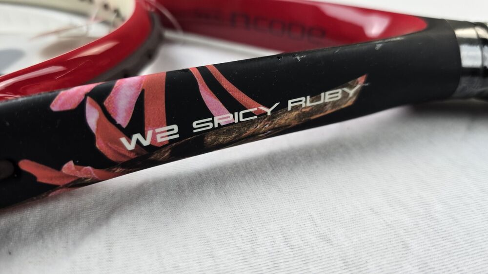 Wilson NCode W2 Spicy Ruby Tennis Racket 4 5/8" Unstrung, OS, 117 Sq In ...