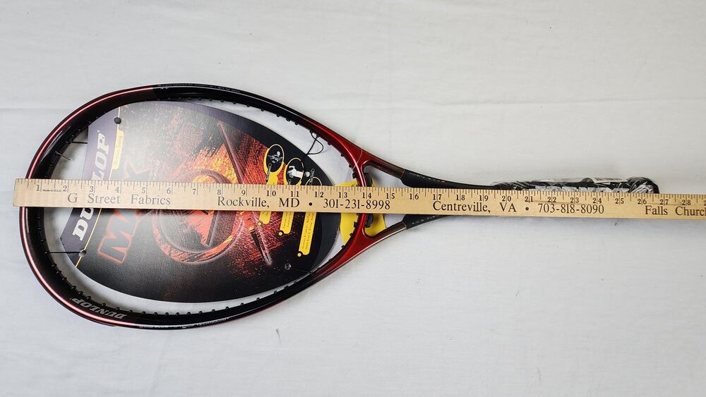 Dunlop MaxTech Tennis Racket w/ Cover - 4 5/8 in, Unstrung, MP, New Old ...