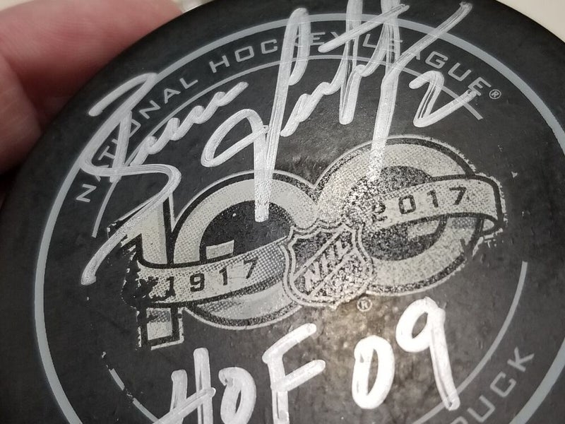 BRIAN LEETCH Autographed NHL 100th Anniversary Hockey Game Puck PSA ...