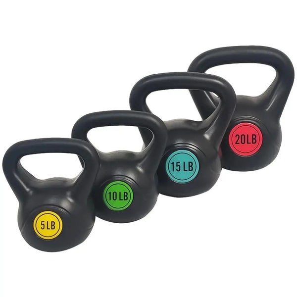 Wide Grip Kettlebell Set - 4pcs (5lb, 10lb, 15lb, 20lb) | SidelineSwap ...