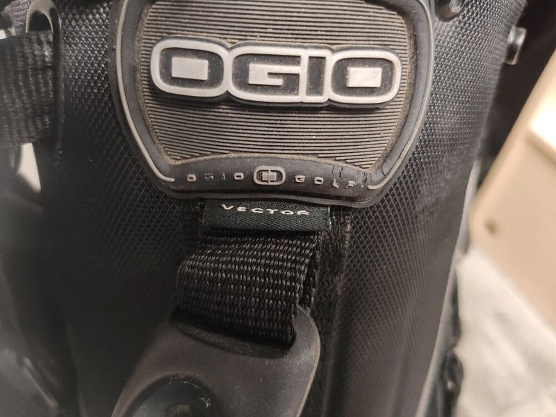 Ogio Vector 10 Divider Dual Strap Golf Stand Bag Black w Raincover ...