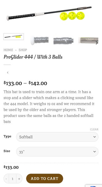 ProGlider 33” Softball Hitting Trainer plus 16 balls | SidelineSwap ...