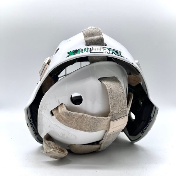 Bauer NME VTX - Used Pro Stock Goalie Mask (White) | SidelineSwap | Buy ...