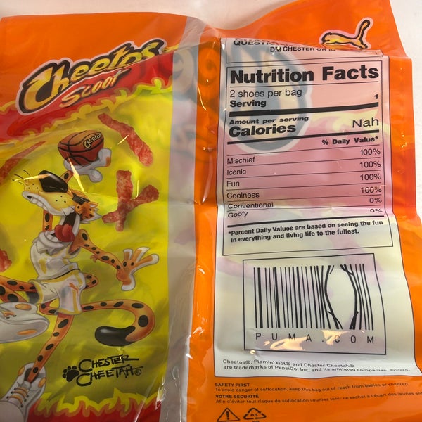 Puma X Cheetos Scoot Zero Flamin Hot Basketball Shoes Orange Size 13 ...