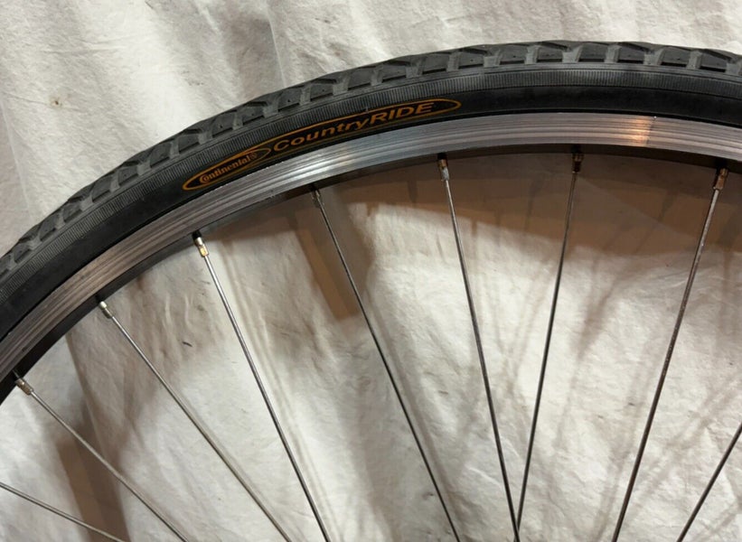 Rigida Cyber 10 8-Spd 36-Spoke Black Aluminum 700C Wheelset Continental ...