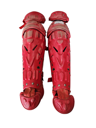 Used TTNLGI SHIN GUARDS Catchers Leg Guards Red Intermed 11617 ...
