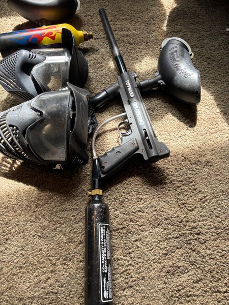 Tippman 98 Custom Marker | 2 Masks | 2 Hoppers | 2 Tanks | 2 Barrels ...