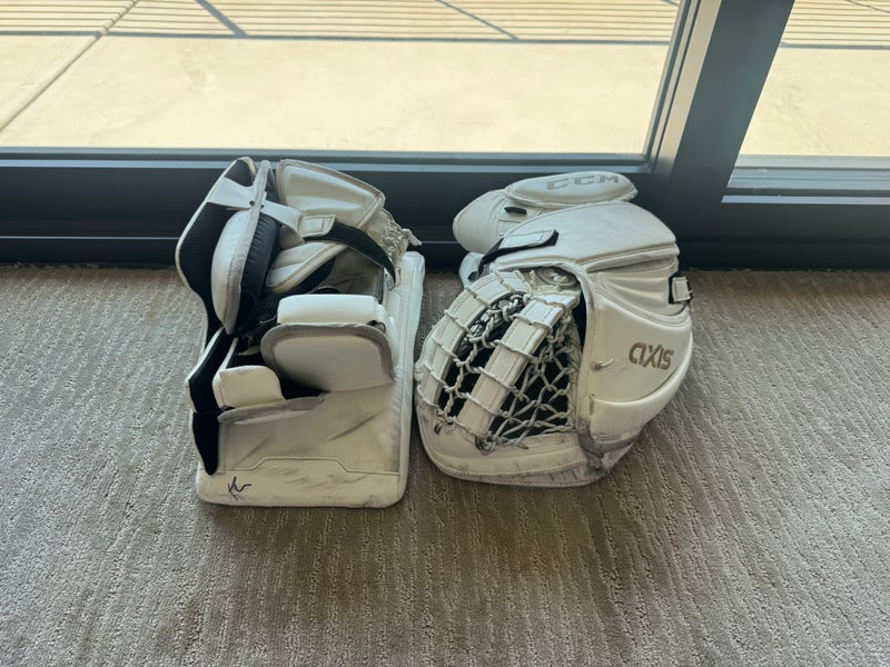 CCM Axis Pro Regular Pro Stock Glove and Blocker | SidelineSwap | Buy ...