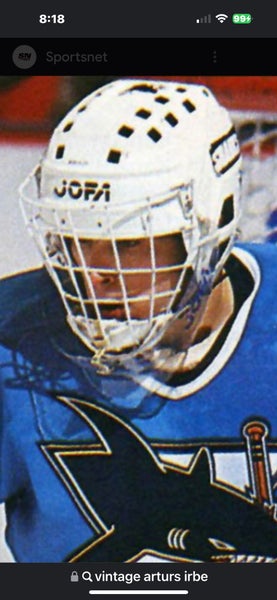VINTAGE ARTURS IRBE GOALIE MASK JOFA HELMET | SidelineSwap | Buy and ...