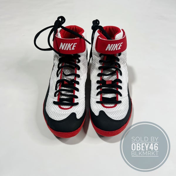 Nike Inflict Wrestling Boxing Shoes White Red Black | SidelineSwap ...