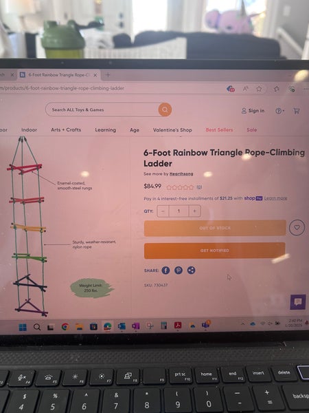 Hearthsong Rainbow Triangle Rope-Climbing Ladder | SidelineSwap | Buy ...
