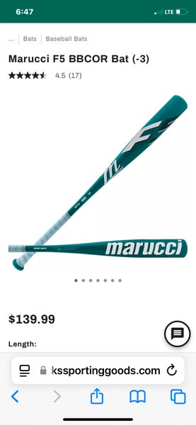 2024 Marucci F5 BBCOR Certified Bat (-3) Alloy 28 oz 31" (Used ...